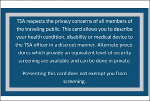 TSA offers medical notification cards - Stuck at the Airport
