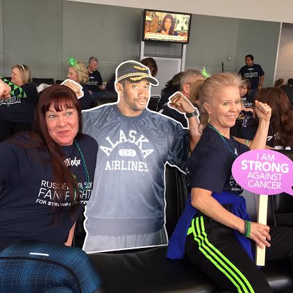 Russell Wilson's Fan Flight II on Alaska Airlines - Stuck at the Airport