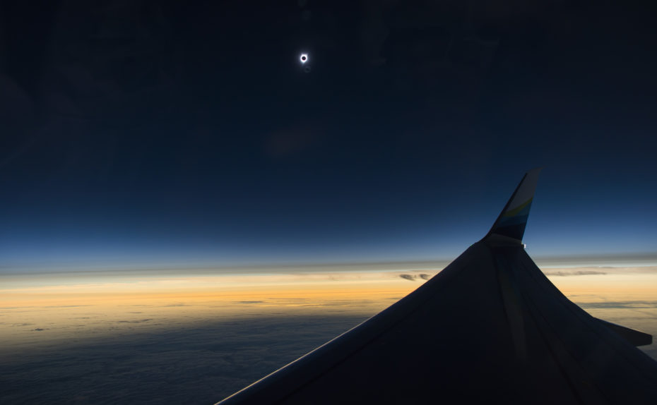 Eclipse from the air - Stuck at the Airport