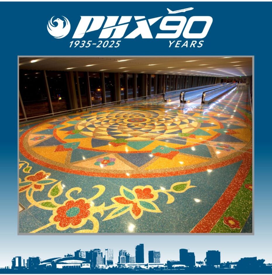 PHX Sky Train birthday. Check out the terrazzo floors. - Stuck at the ...